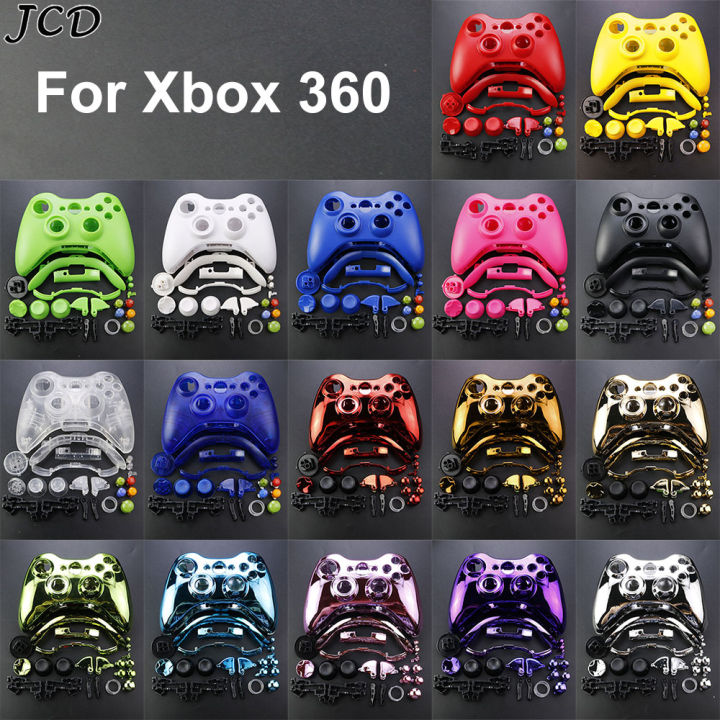 JCD For XBOX 360 Wireless Controller Full Case Gamepad Housing Shell Cover with Buttons Kits ...