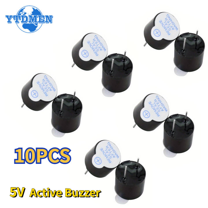 10PCS 5V Active Buzzer Magnetic Long Continous Beep Tone Alarm Ringer 12x9.5mm Mini Active Piezo ...
