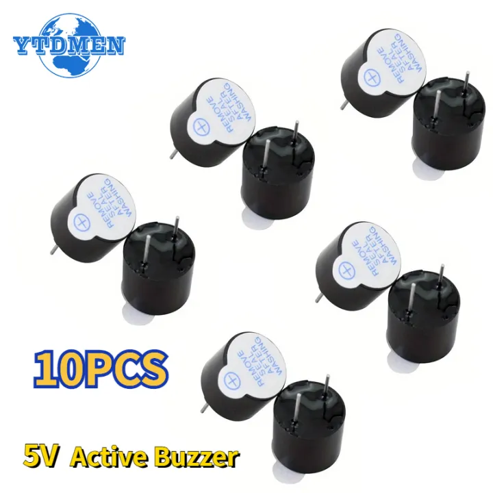 10PCS 5V Active Buzzer Magnetic Long Continous Beep Tone Alarm Ringer ...