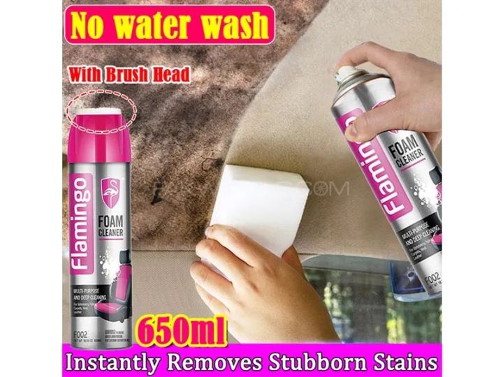 Multipurpose Flamingo 650 ml Foam Shiner spary High Quality Deep Cleaner For Car Interior Tyres ...