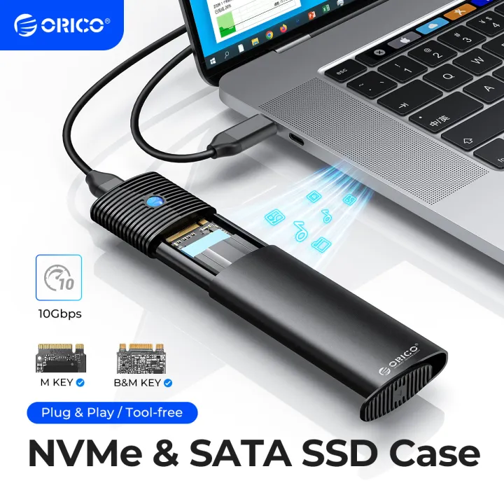 ORICO M2 SSD Enclosure NVMe 10Gbps PCIe SSD Box for M.2 NVMe NGFF SATA ...