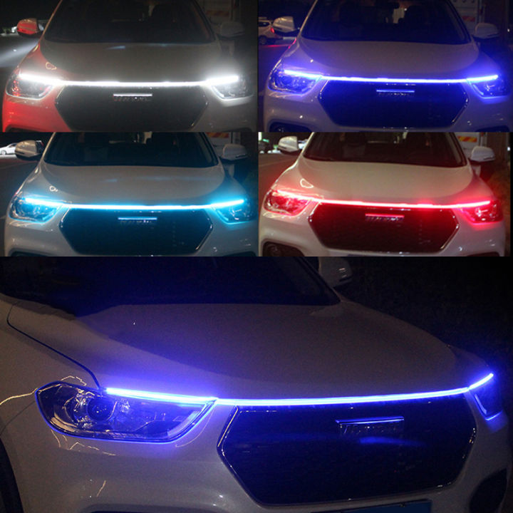 LED Daytime Running Light Scan Starting Car Hood Decorative Lights DRL ...