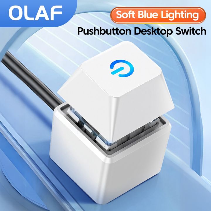 1.8M Computer Desktop Switch Button LED Light PC Motherboard External ...