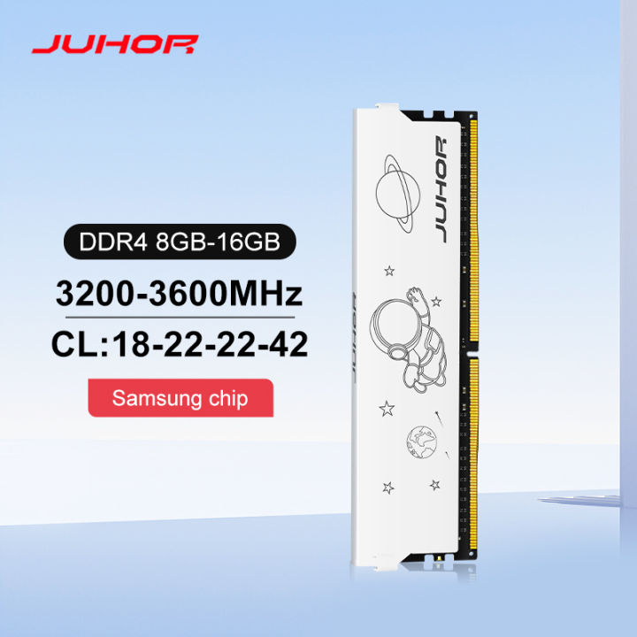 JUHOR DDR4 8GB 16GB 3200MHz 3600MHz 16GBX2 8GBX2 New Dimm XMP2.0 ...