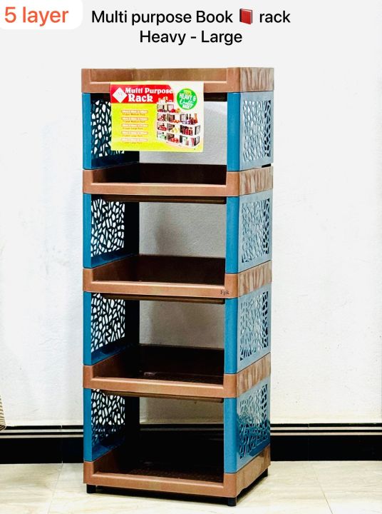 Book Rack / Books & Documents Shelf 5 Layer Storage Rack Multipurpose ...