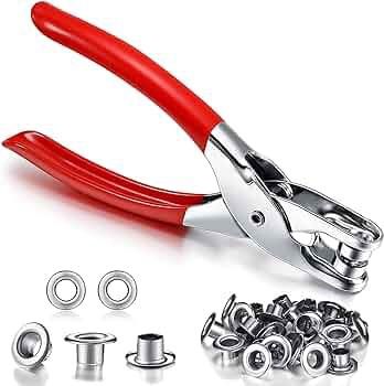 Eyelet Fabric Punch Pliers Leather Canvas Hole Puncher with Plier Tool ...