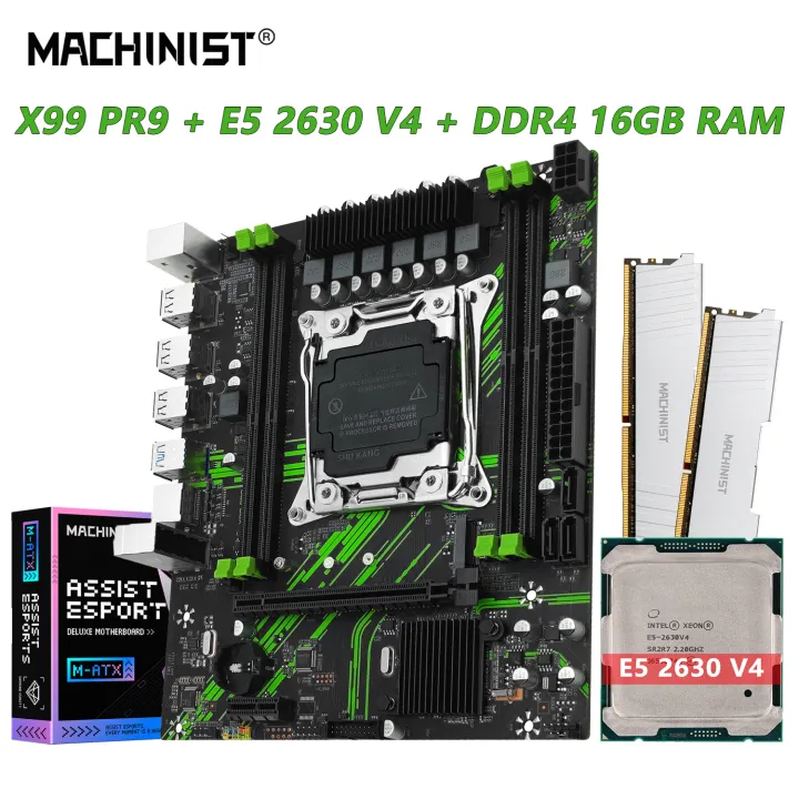 MACHINIST X99 PR9 Motherboard Set Kit With LGA2011-3 Xeon E5 2630 V4 ...