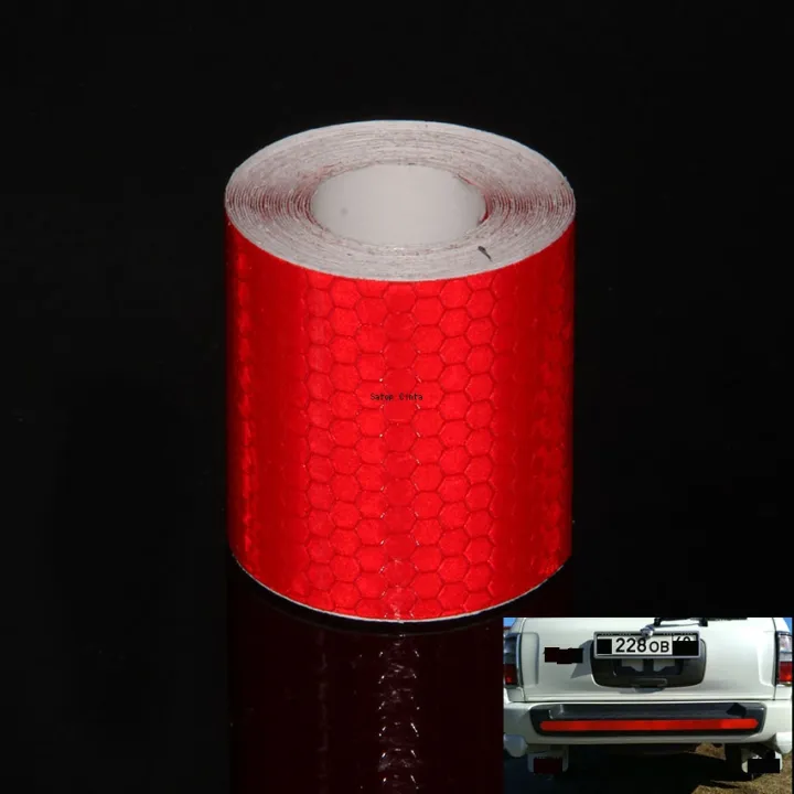 5CM*3M Red Reflective Car Stickers Waterproof Strong Self-Adhesive ...