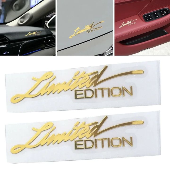 2pcs Limited Edition Car Sticker Gold Body Emblem pvc Metal Sticker ...