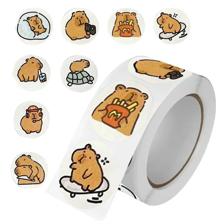 Capybara Stickers for Kids Scrapbooks Notebook Laptop Stationery Label ...