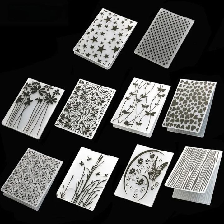 New Arrival 3D Embossing Folder Transparent Embossing Plastic Plates ...