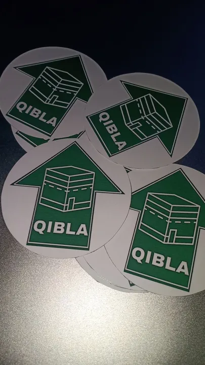 Qibla Direction Stickers | Set of 8 | 3 by 3 Inches | Customised| Post ...