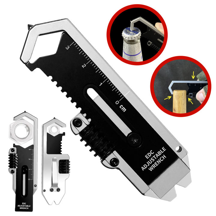 Multi-functional Mini crowbar 9 in 1multi-tool adjustable wrench EDC ...