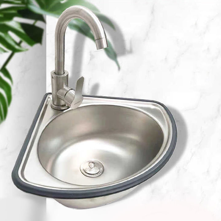 Triangle Kitchen Sink Stainless Steel Bathroom Basins Camper Vegetable ...