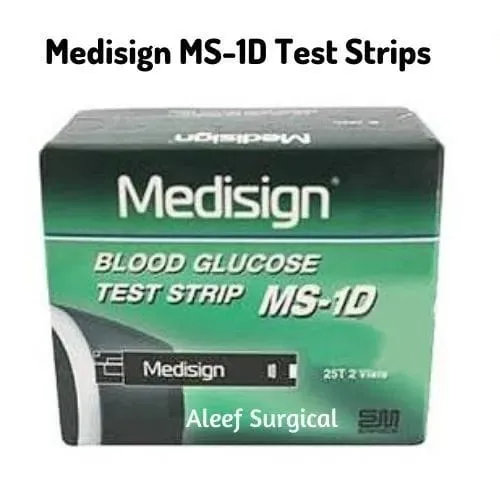 Medisign MS-1D Blood Glucose Test Strip MM200 - 50 pcs Price | Daraz.com.bd