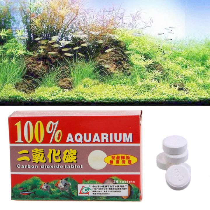 Aquarium CO2 Tablet Carbon Dioxide Supplements Diffuser For Water Plant Grass Aquarium 36pcs CO2 ...