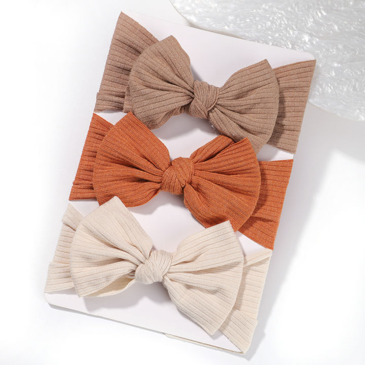 3Pcs Knitted Bows Headband Set for Baby Girls Autumn Bowknots Hair ...