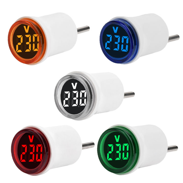AC 220V/230V LED Voltmeter 30mm Round 50-500V Digital Voltage Meter ...