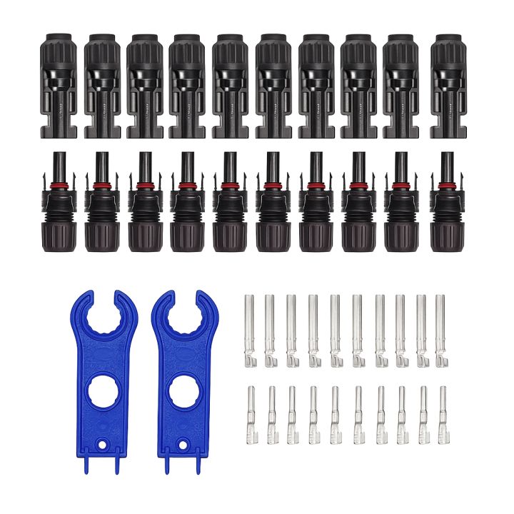 "MC4 Solar Connector Kit – 10 Pairs MC4 + 2 mc4 Spanners – Waterproof ...