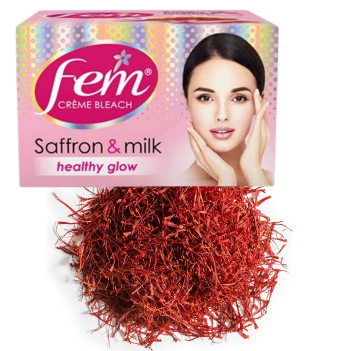 Fem cream bleach saffron & milk 8g | Daraz.lk