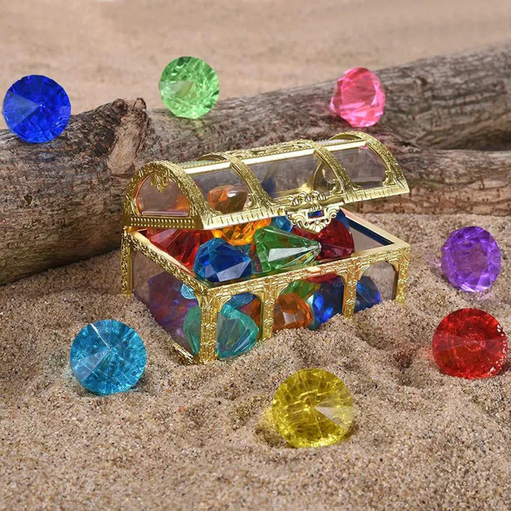 10 Piece Diamond Set with Treasure Pirate Chest Diving Gemstone Pool ...