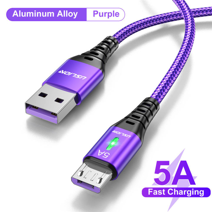 USLION 5A Micro USB Cable Fast Charging Mobile Phone Micro USB Wire ...