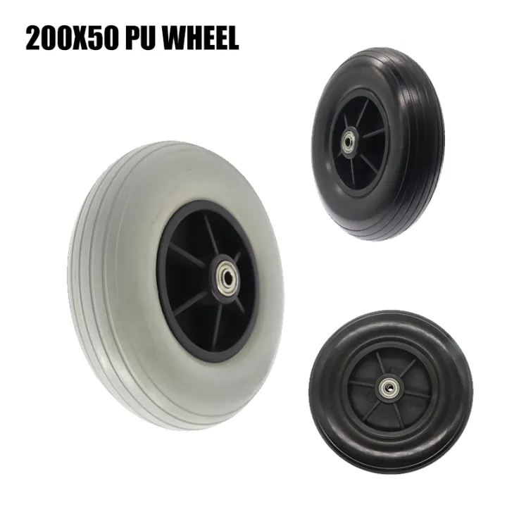 200x50 PU Wheel 8 Inch Solid Wheel Tire for Wheelchair Universal Front ...