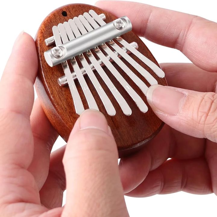 Thumb Piano Portable Solid Wood 8 Keys Mini Kalimba Piano Keyboard ...