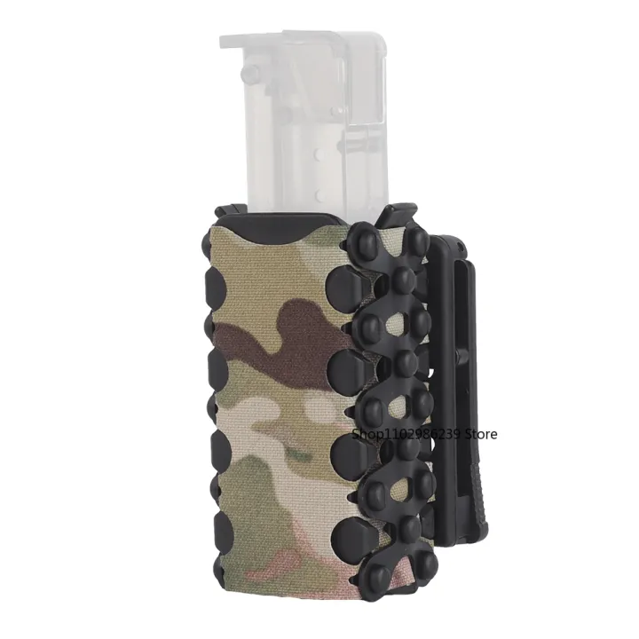 Tactical 9mm Mag Pouch MOLLE Elastic Magazine Holder – Multi-Use ...