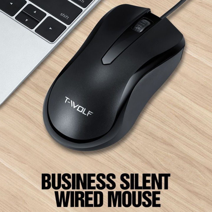 Ultra thin USB Computer Wired Mouse 1000DPI Ergonomic Home Office ...