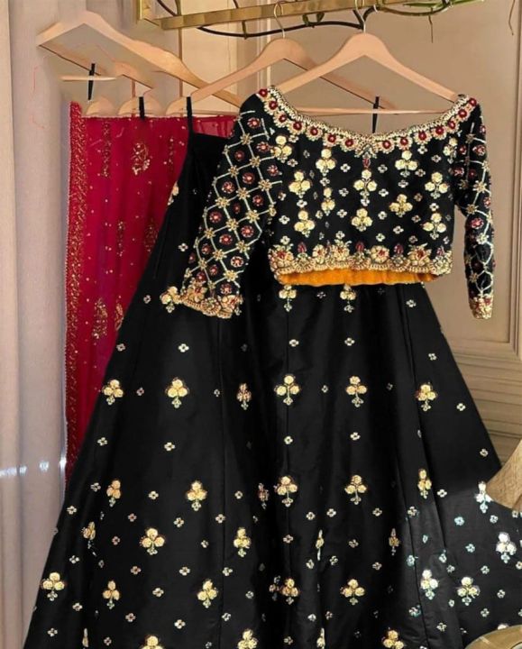 2pec Heavy Embroidered + Hand Work Lehnga - stitch part wear dress ...