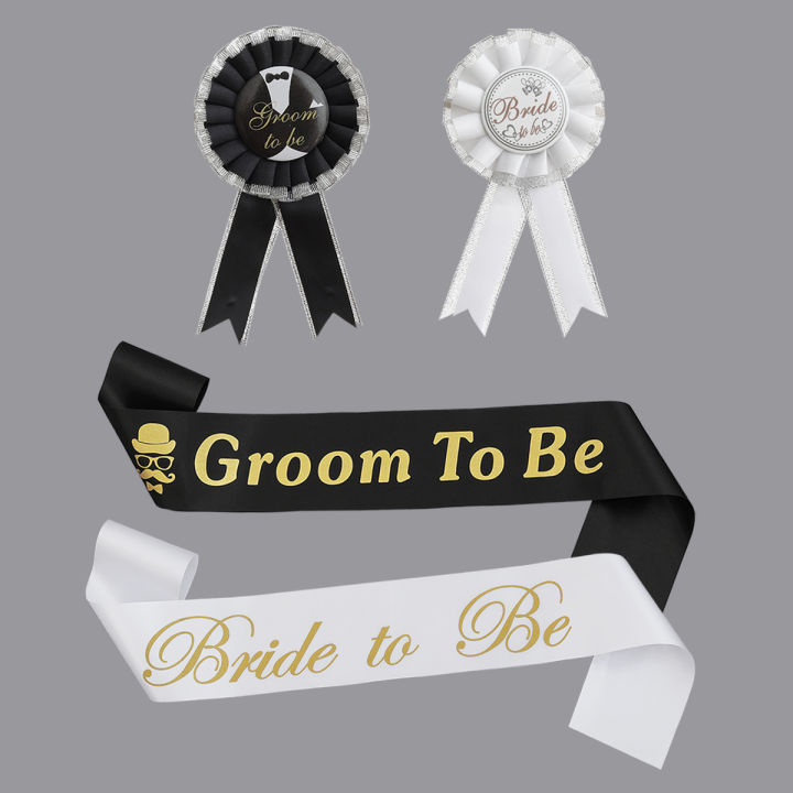 4PCS Bride to be, the bride of a bachelor party, etiquette with badge ...