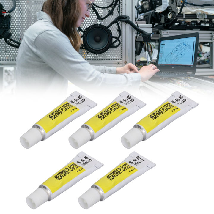 5PCS CPU Thermal Paste 300℃ Heat Resistant Insulated Thermal Silicone ...