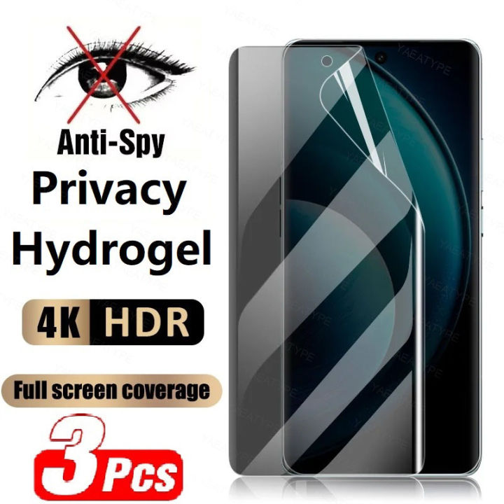 3Pcs Privacy Hydrogel Film For VIVO X200 Pro Mini X100 Ultra X90 X80 X60 X70 Plus Screen ...
