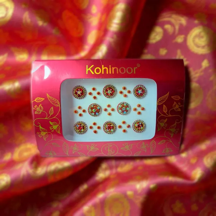Kohinoor Fancy Crystal Bindi Pack (2 Cards) – Red & Maroon Collection ...