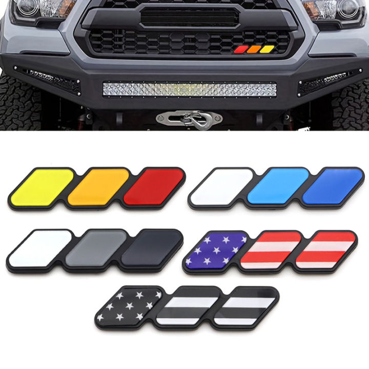 3 Colors Grille Badge Tri Colors Emblem For Toyota Tacoma Tundra ...