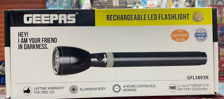 Geepas GFL-3803 Rechargeable Torch Light | Daraz.com.bd