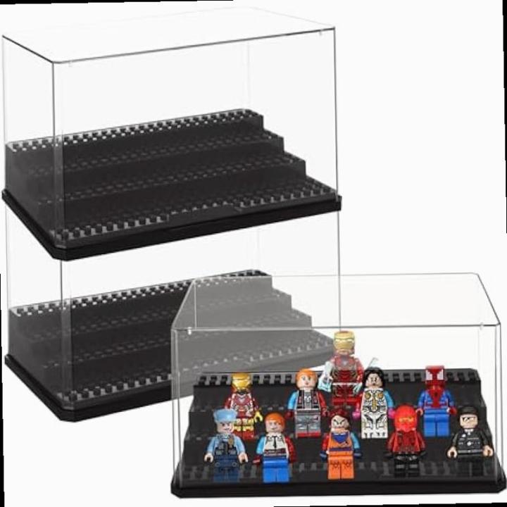 Display Case Clear Shelf Wide 3 Tier Box for Minifigures - Acrylic ...