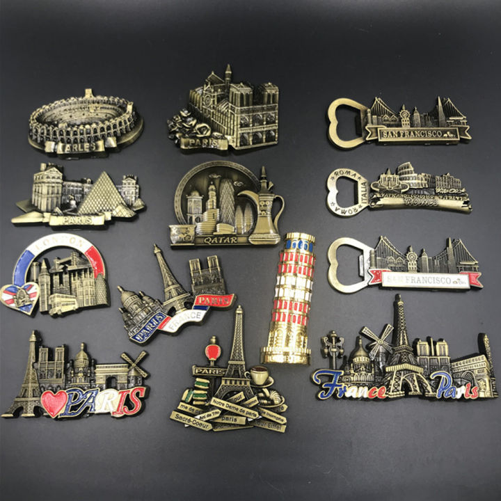 UK Italy Rome France Paris American Qatar Metal Fridge Magnet Magnetic ...