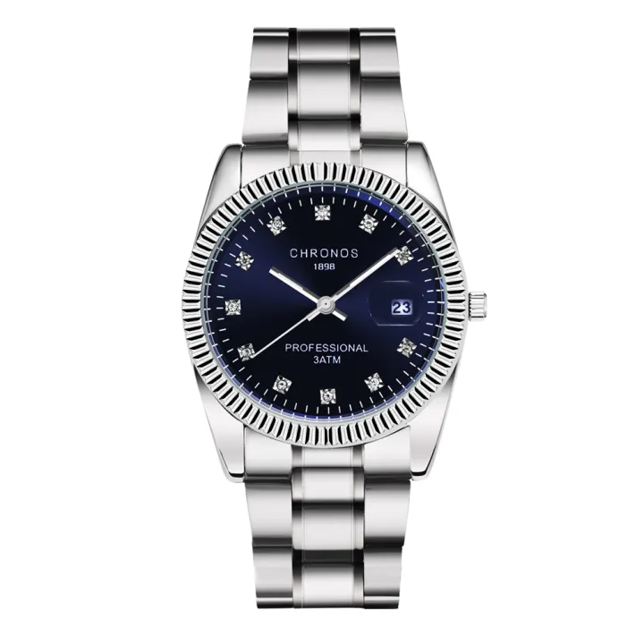 CHRONOS Man Waterproof Quart Watch with Date Analog Business Watch Male ...