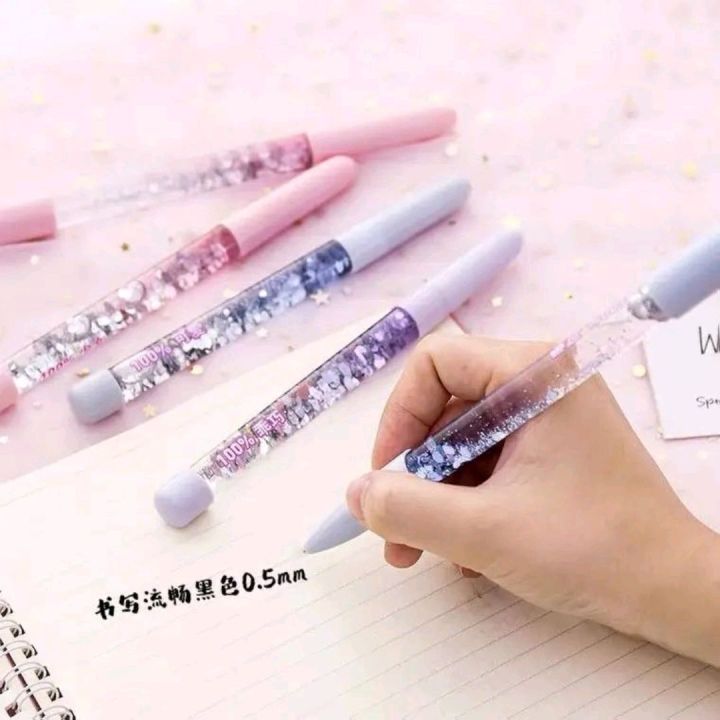Gel Pen South Korea Beautiful Girl Quicksand Pen 0.5mm Japanese Gel ...