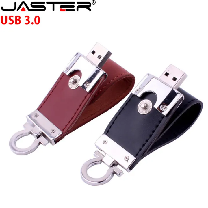 Keychain Leather USB 3.0 Flash Drive 128GB 32GB 64GB High Speed Metal ...