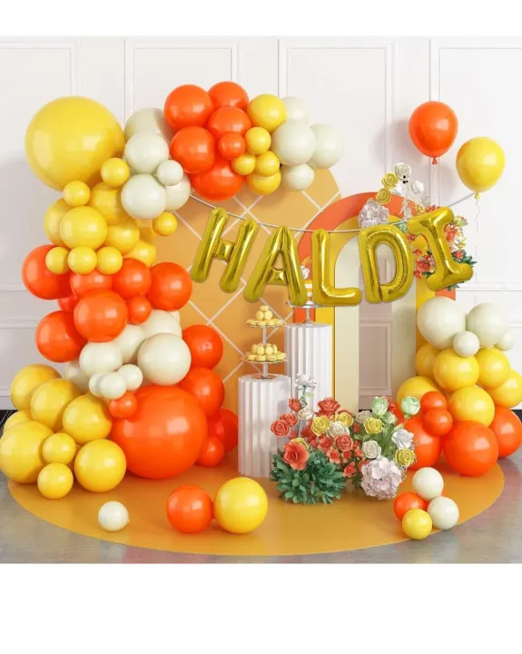 Haldi Balloons Decoration Items for Marriage Party, Wedding Decorations ...