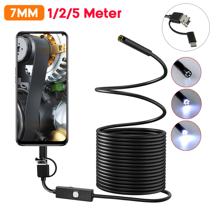 7mm Android Industrial Endoscope Camera IP67 Waterproof 3IN1 USB/Micro ...
