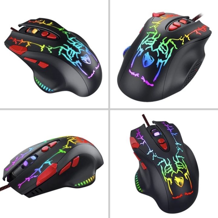 T-WOLF G550 RGB Gaming Mouse 6400DPI 8 Programmable Buttons Wired ...