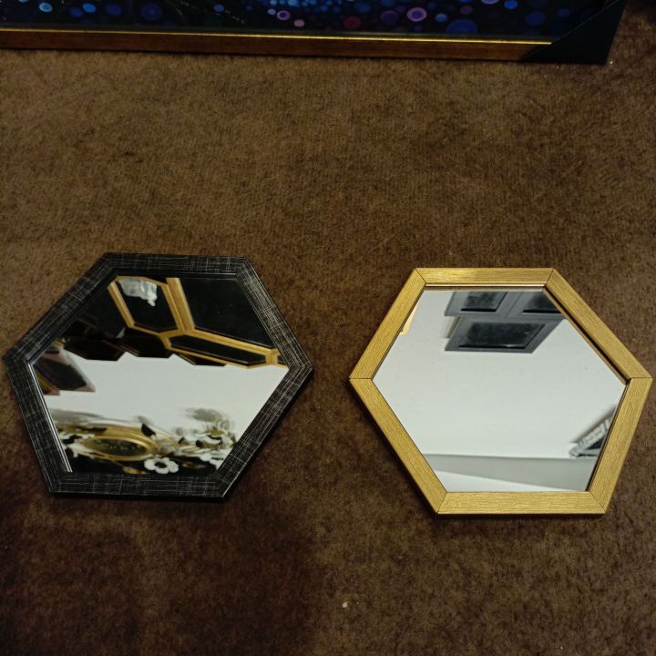 Hexagon Shape Mirror Frame | Daraz.pk