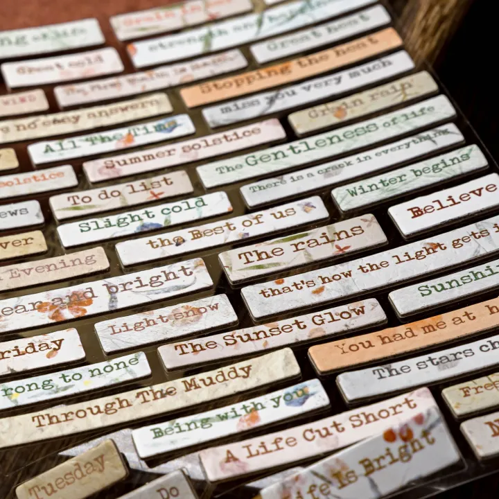 2 pcs Cute Stickers Hand Account English Magazine Short Sentence Letter ...