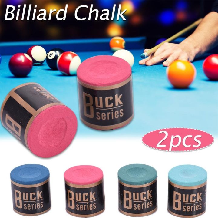 2Pcs/Set Cylindrical Billiard Chalks Pool Cue Stick Chalk Rubbing ...