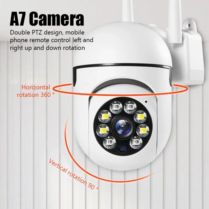 IP Camera A7 Wireless Monitoring Camera 360 Degree Intercom 1080P Home ...