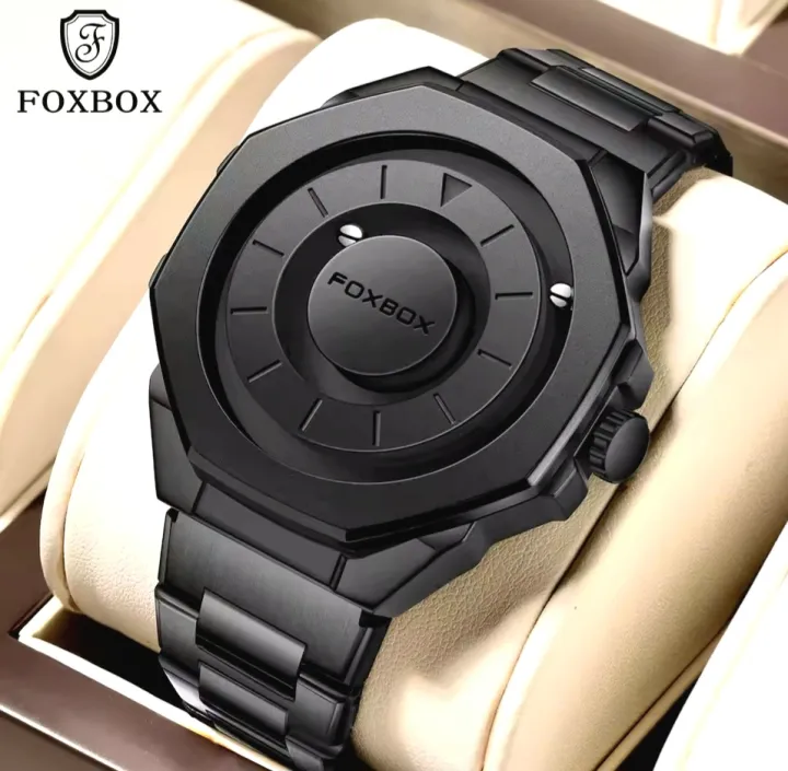 FOXBOX-Men's 2025 FB0075 stainless steel waterproof quartz watch ...